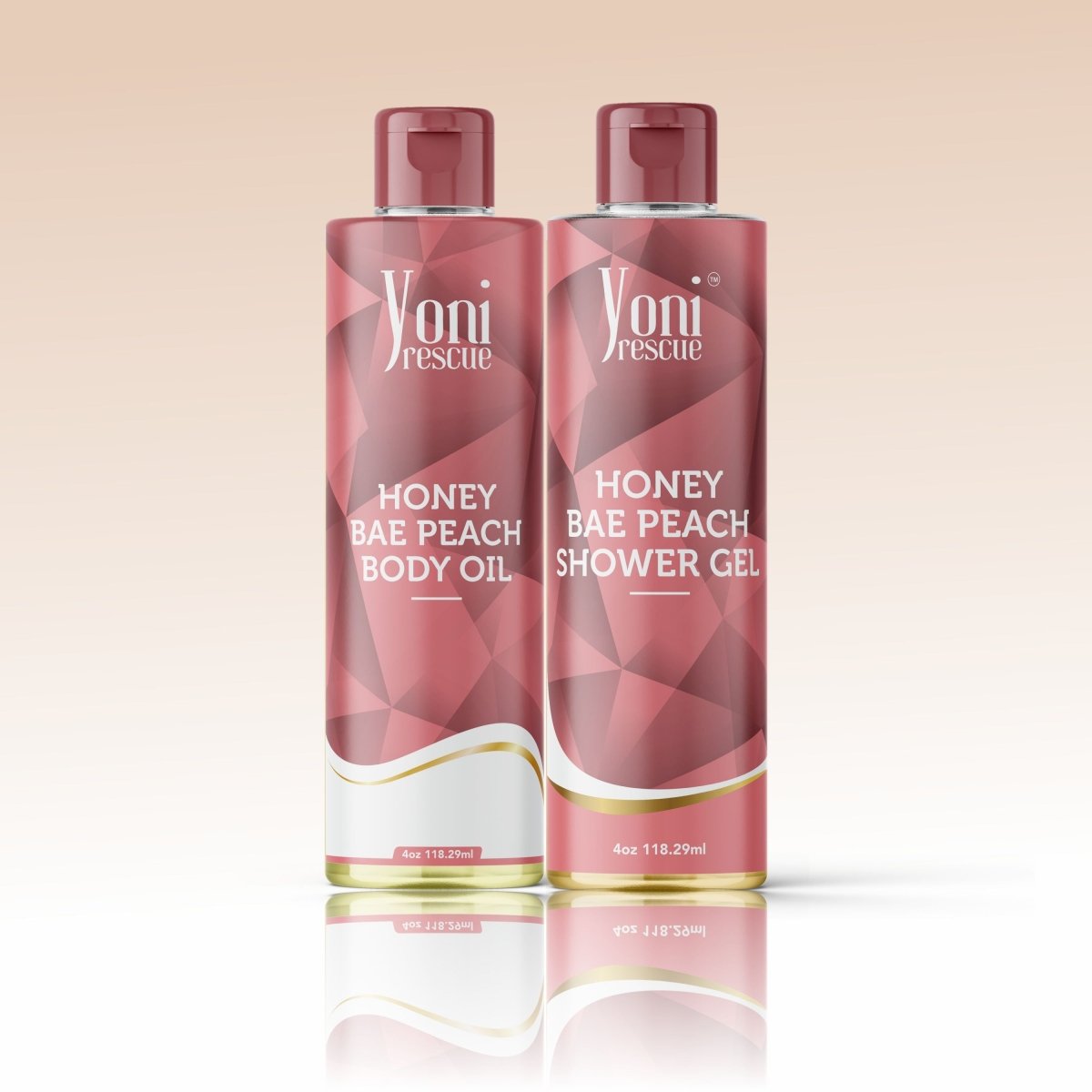 Honey Bae Peach - Shower Gel + Body Oil Bundle - Yoni Rescue